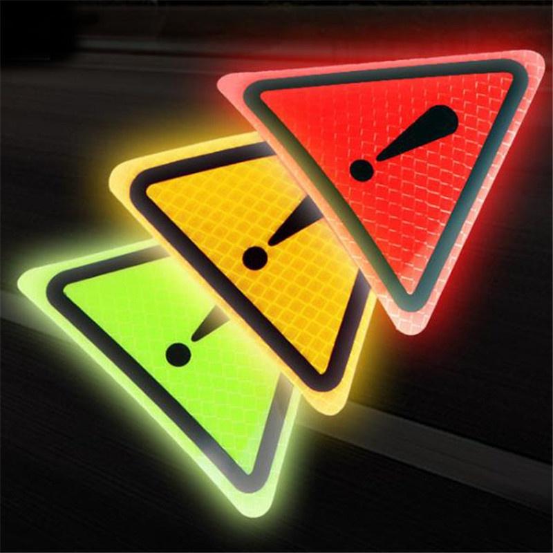 Buy Motorcycle Triangle Universal Car Reflective Warning Stickers at ...