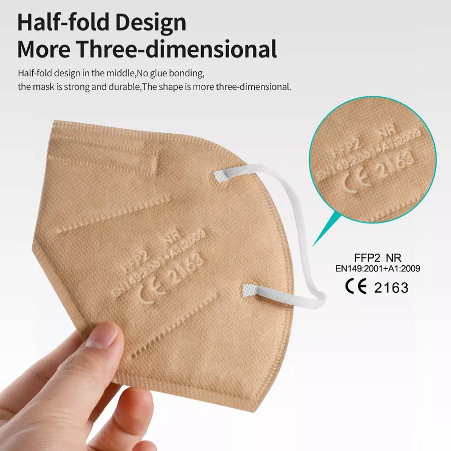 Buy 5 Layer CE KN95 FPP2 Approved hygienic Protective Mouth Face ...