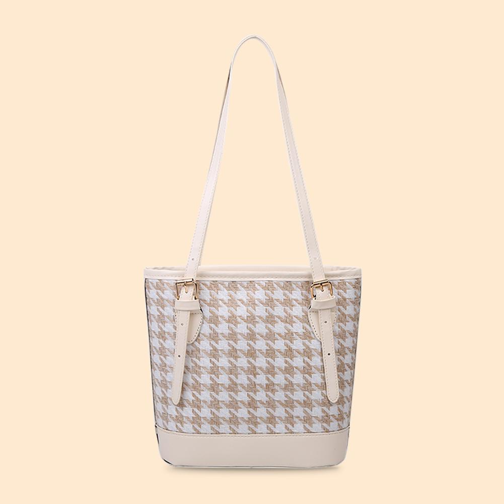 Cheap Retro Plaid Handbag Women PU Bucket Totes Casual Shoulder Bags ...