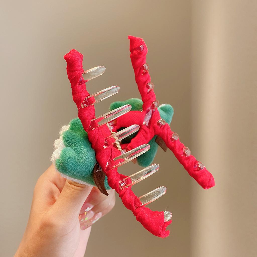 Buy Santa Claus Hair Claw Clips Non Slip Santa Hat Hair Jaw Clamps ...