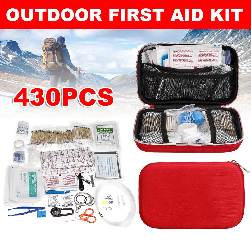 Buy 430 PCS Outdoor Emergency Survival Kit Gear for Home Office Car ...