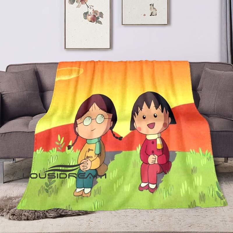 Buy Chibi Maruko-chan Japanese 3D Cartoon Plush Blanket Bedding Flannel ...