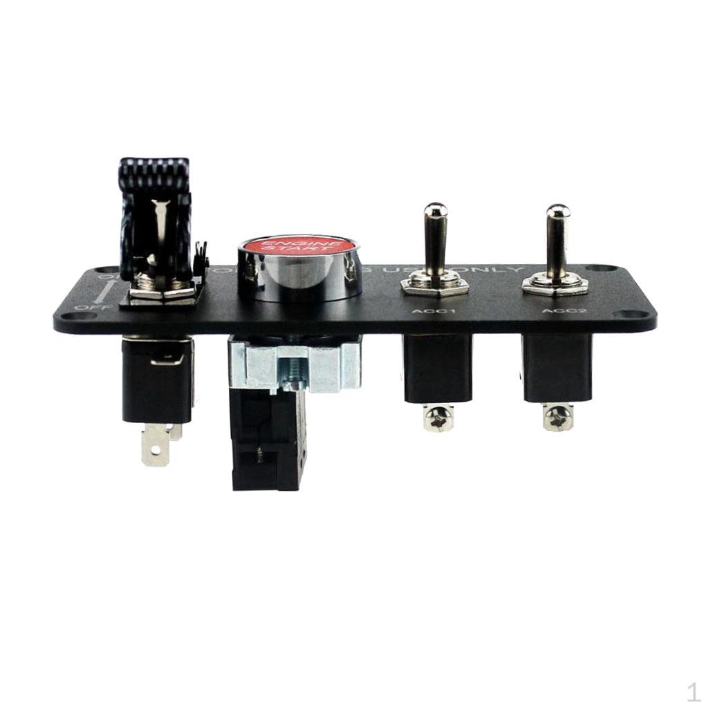 Car Marine Boat 12V 20A Engine Start Push Button Toggle Switches Panel ...