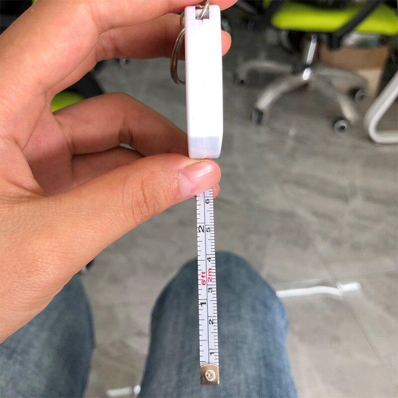 Buy 1Pc 2M Ruler Metal Tape Measure Keychain Portable Gauging Tools ...