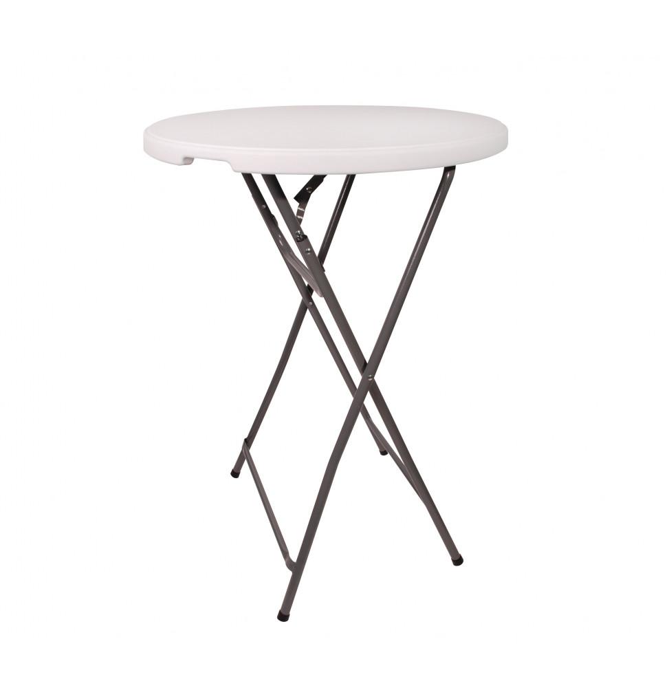 Buy Foldable standing table - D 80 x H 110 cm - White at affordable ...