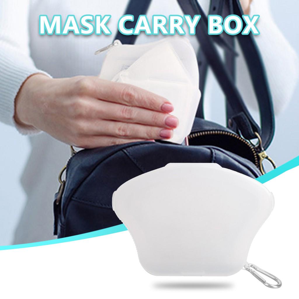 Buy Portable Face Masks Organizer and Moisture-Proof Cleaning Box ...