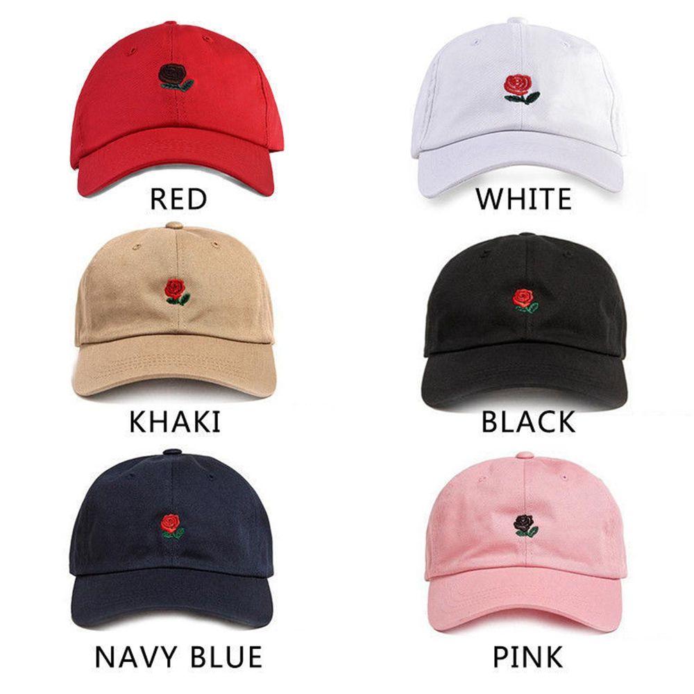 Buy Fashion Visor Outdoor Headgear Embroidered Flower Rose Baseball Cap ...