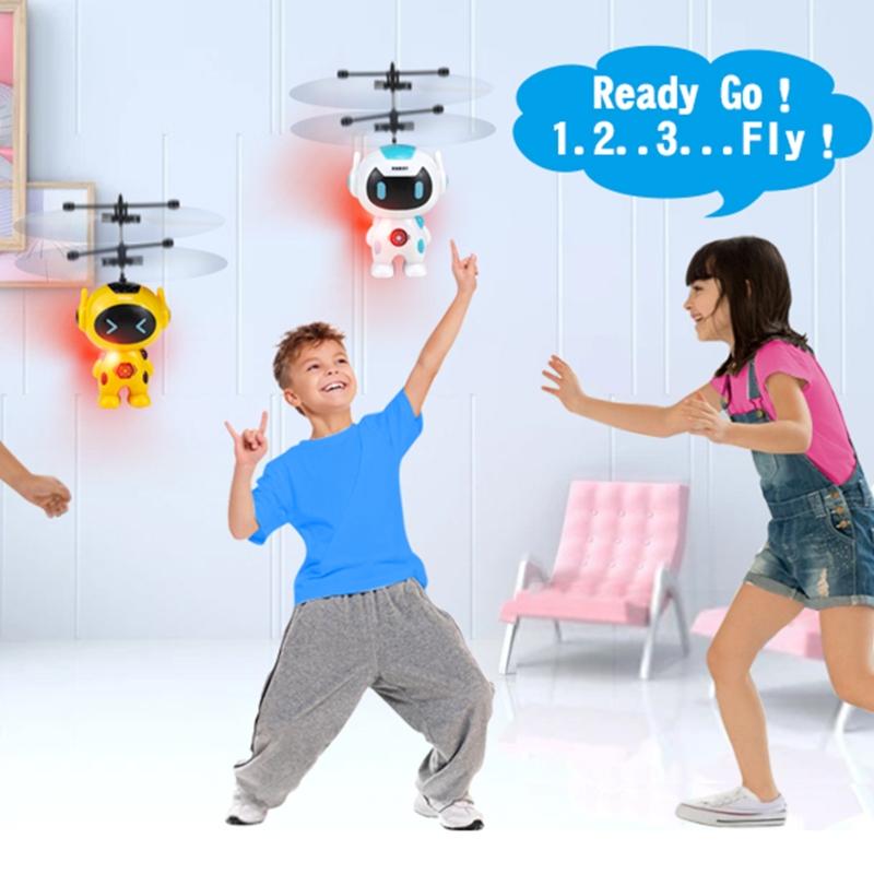 Flying Toys Ball Drones Robot Toys Induction Built-in LED Light ...