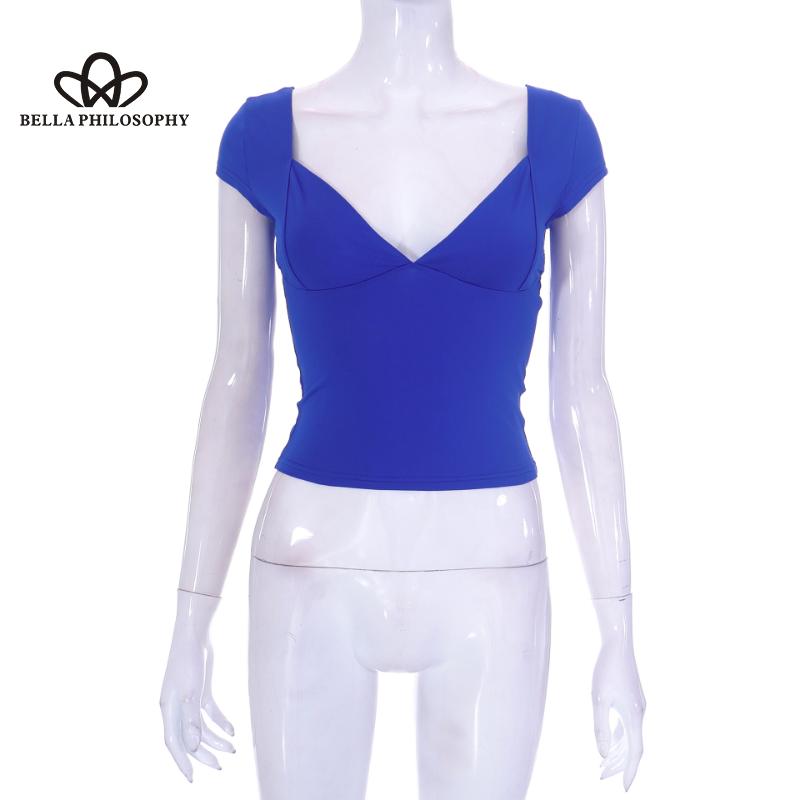 Cheap Spring Summer New Solid Color Low-cut Short-sleeve Casual Small ...