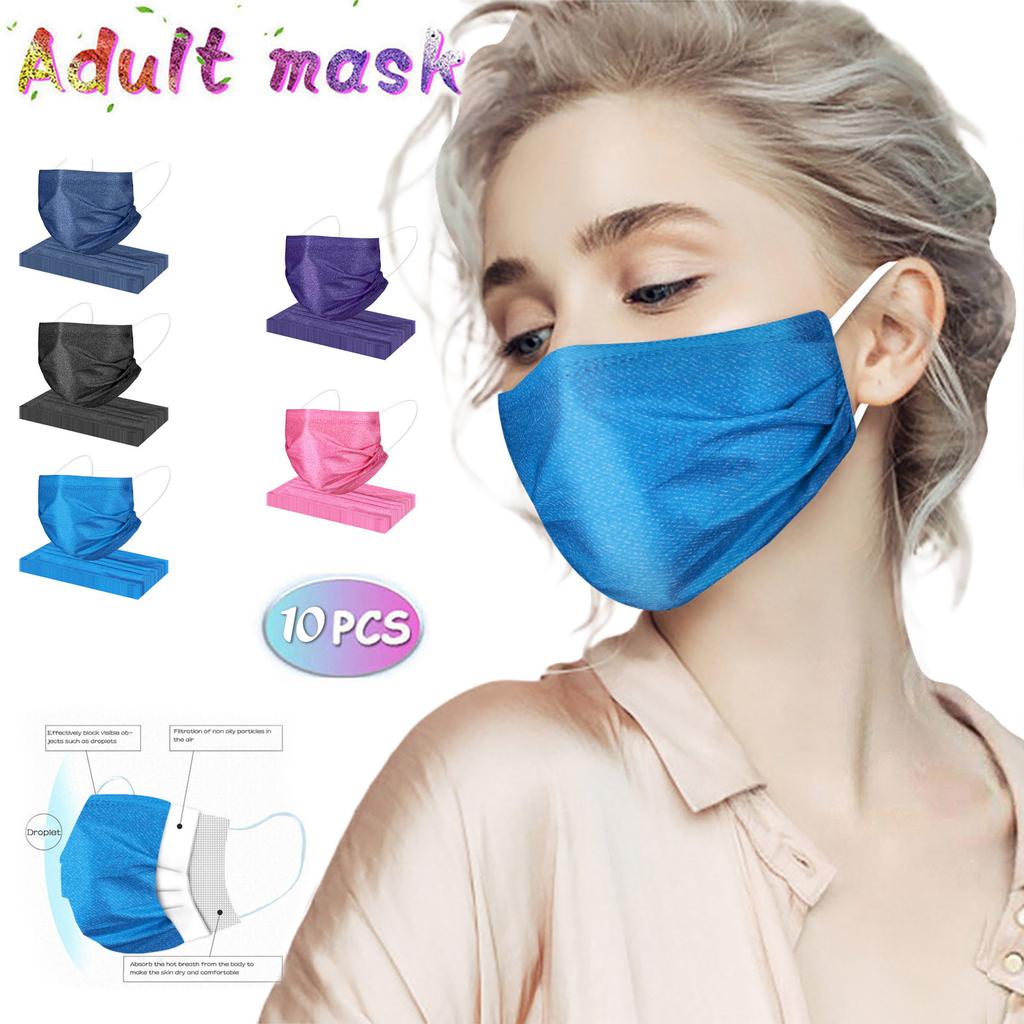Air Purifying Face Mask Cover 3 Layer Mouth Filter Masks 10Pcs uygun ...