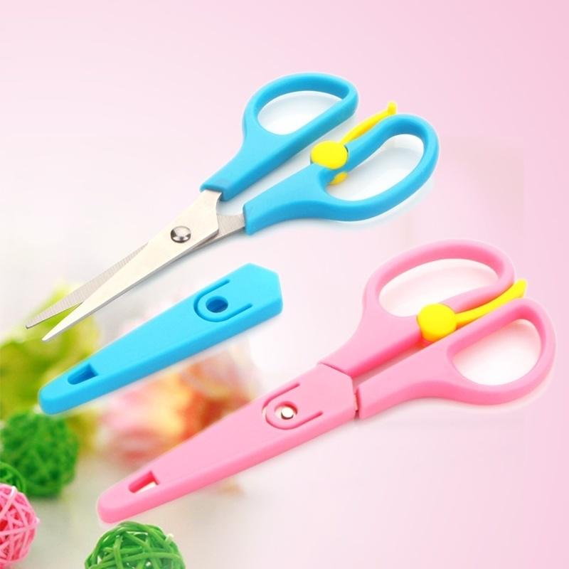 Buy Metal Plastic DIY Student Elasticity Scissors Scrapbooking Po ...