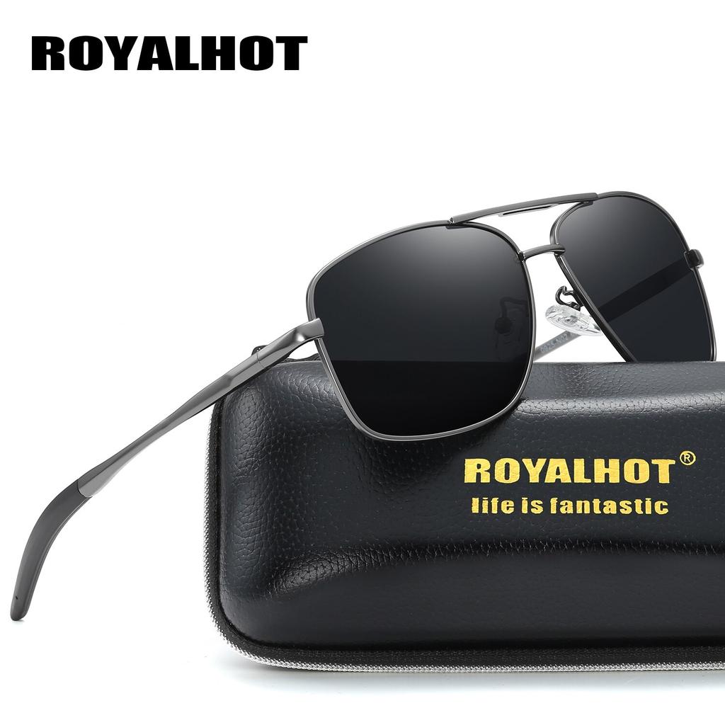 Buy RoyalHot Men Women Polarized Aloy Square Frame Sunglasses Driving ...