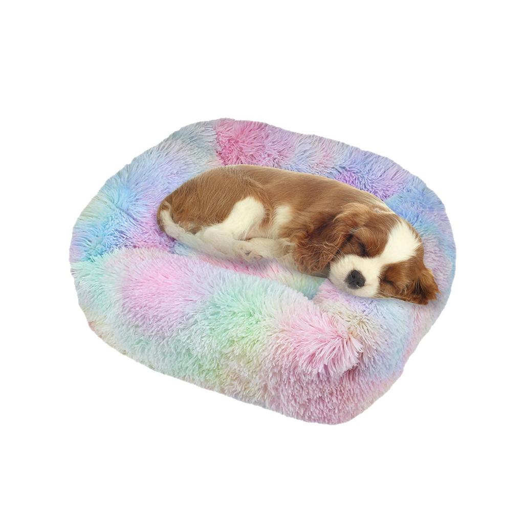 Luxury Square Dog Bed Washable Kennel Dog Beds Long Medium Dog Plush ...