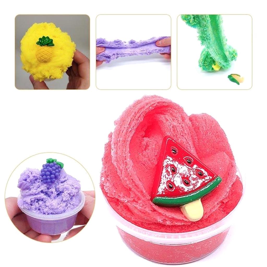 Buy Fluffy Twist Slime Clay Scented Cloud Pineapple Slime Charm Stress ...