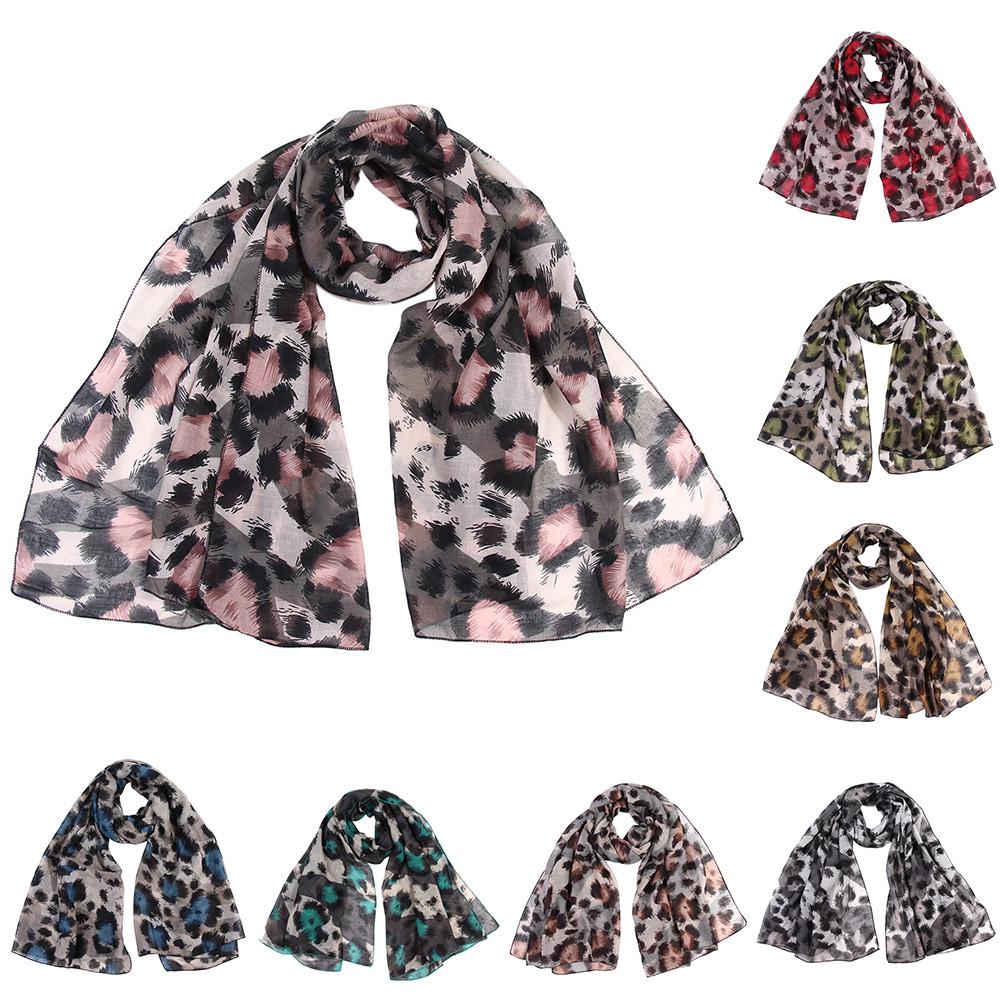 Buy BGZ Women Ladies Leopard Print Scarf Wrap Shawls Headband Soft ...