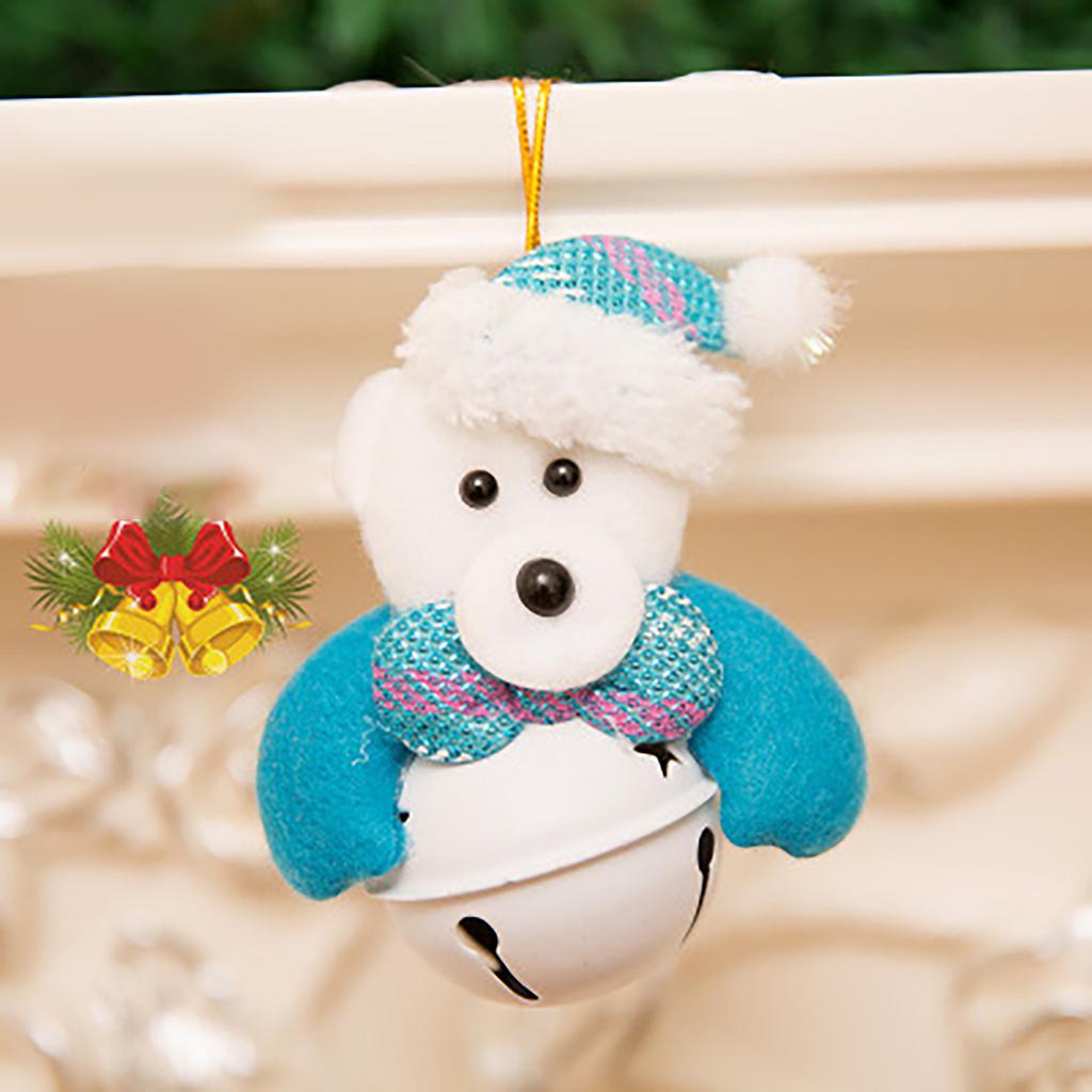 Buy Christmas Tree Figurine Bells Santa Snowman Bell Pendant Christmas ...