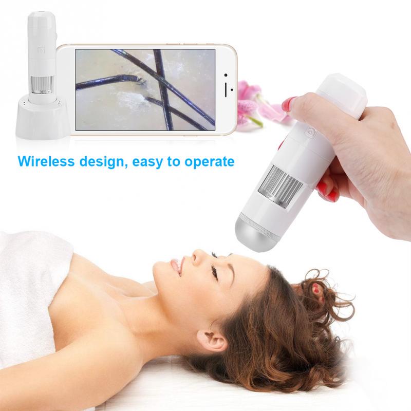 Buy 5-200X Wireless Wifi Skin Hair Scalp Detector Digital Microscope ...