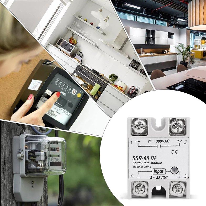 Buy Solid State Relay DC-AC Voltage 12V 3-32VDC TO 220V 24-380V AC Load ...