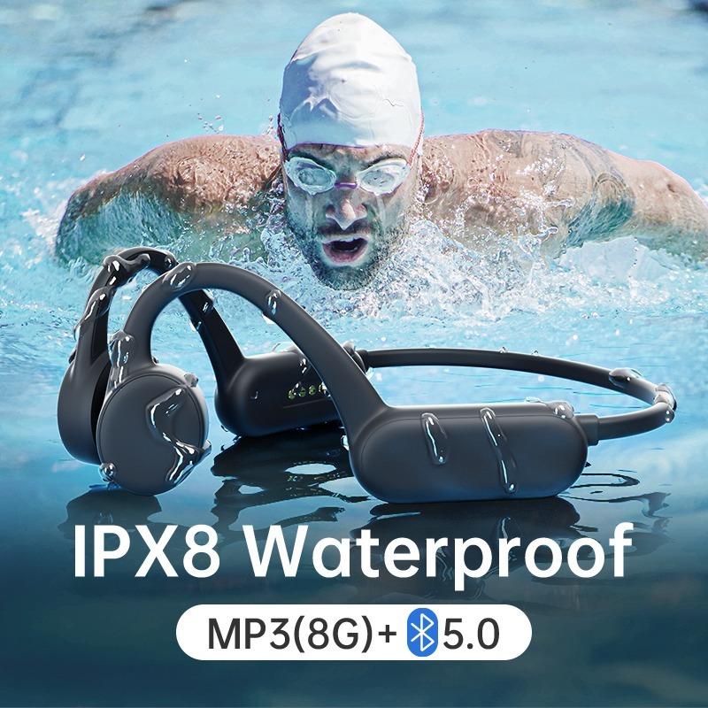 Беспроводные наушники костной проводимости Bluetooth для плавания IPX8 ...