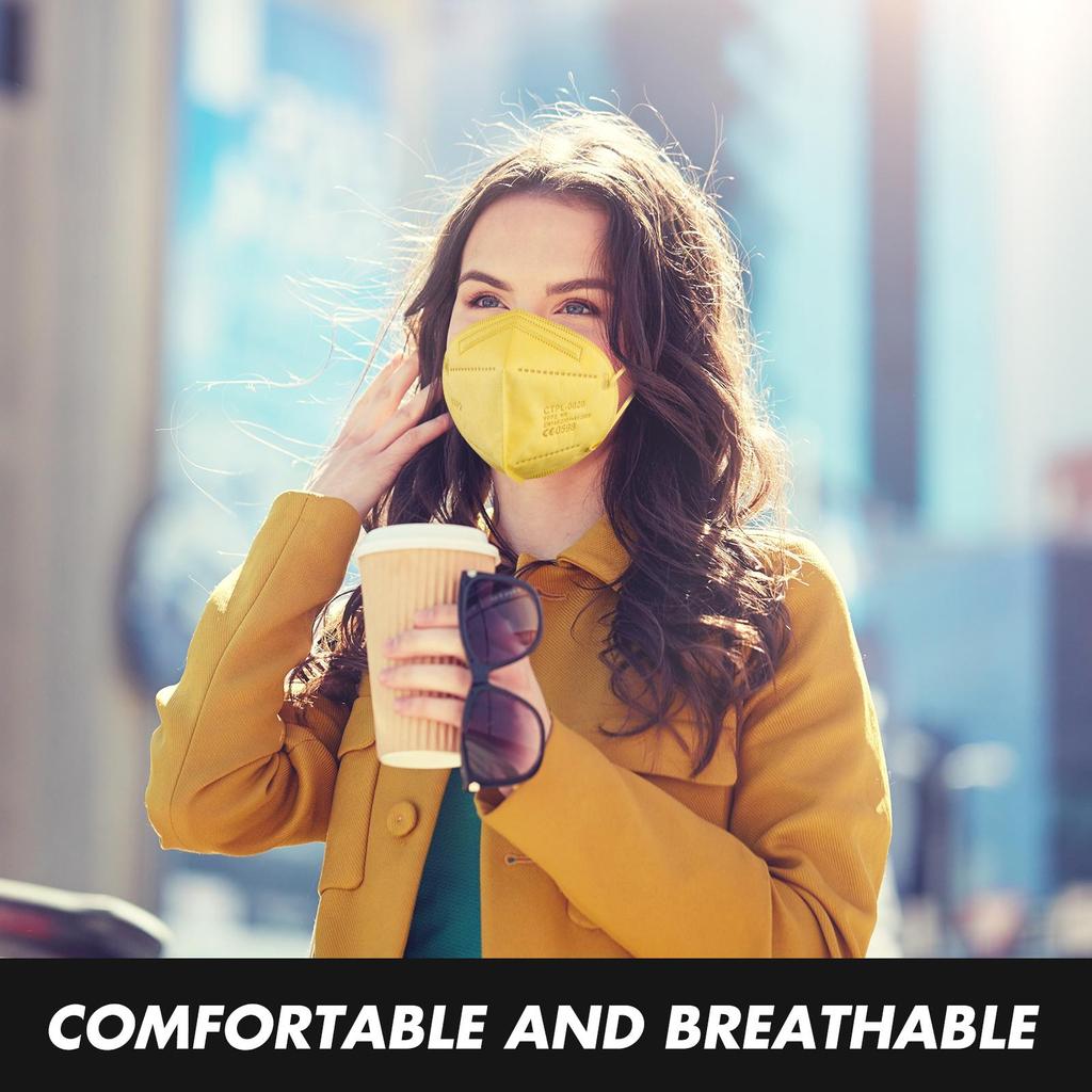 CE0598 Bireysel Ambalajlı Sarı FFP2 Yüz Maskesi uygun fiyatlı satın ...