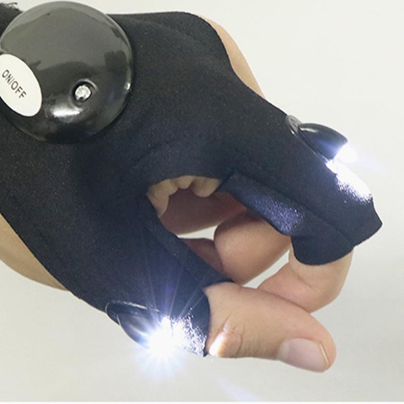 Buy Fingerless Glove Led Flashlight Torch Outdoor Survival Rescue Multi ...