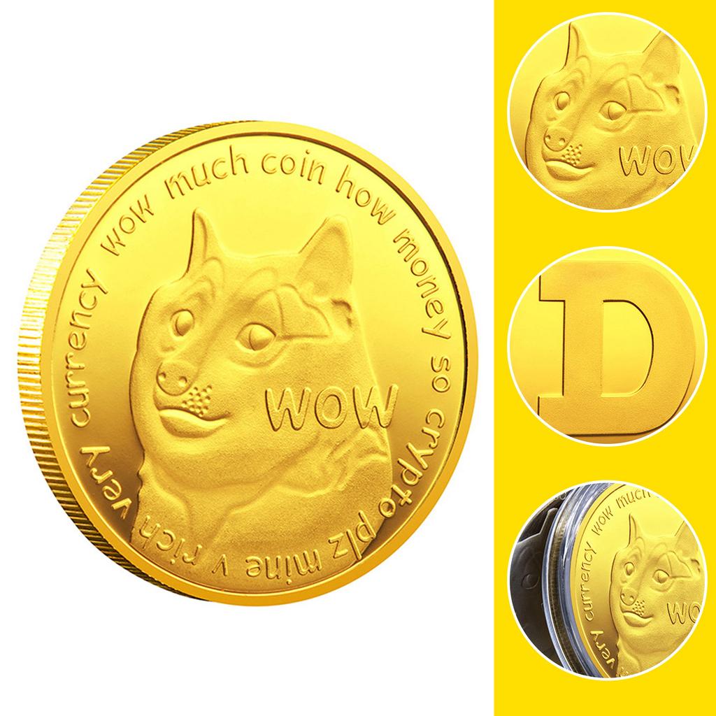 Buy Gold Plated Dog Coin Dog Commemorative Coin Collectible Souvenir ...
