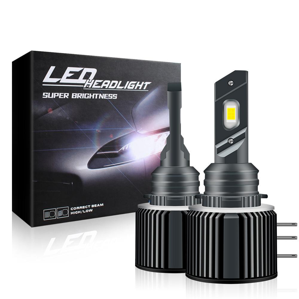 2 Adet H15 LED Canbus Hatasız Uzun Huzme DRL Araba Far Ampulü 6000K h15 Focus Golf W211W203 W210 ...