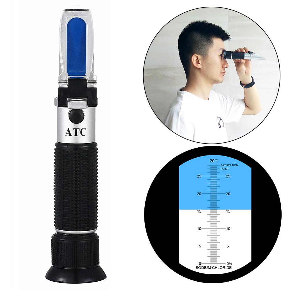 Buy Hand Held 0~28% Salinity Adjustable Salinity Refractometer Food ...