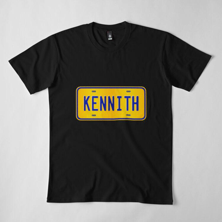 Buy Men's Premium T-shirt 200gsm Cotton Double Yarn Tees Kennith Name ...