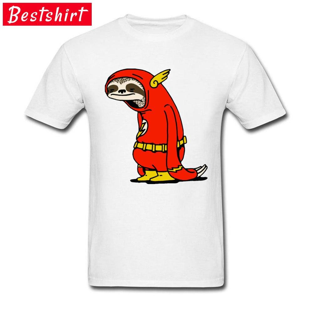 Buy Flash Sloth Cartoon Tshirt Superhero Funny T Shirt For Men Cotton ...