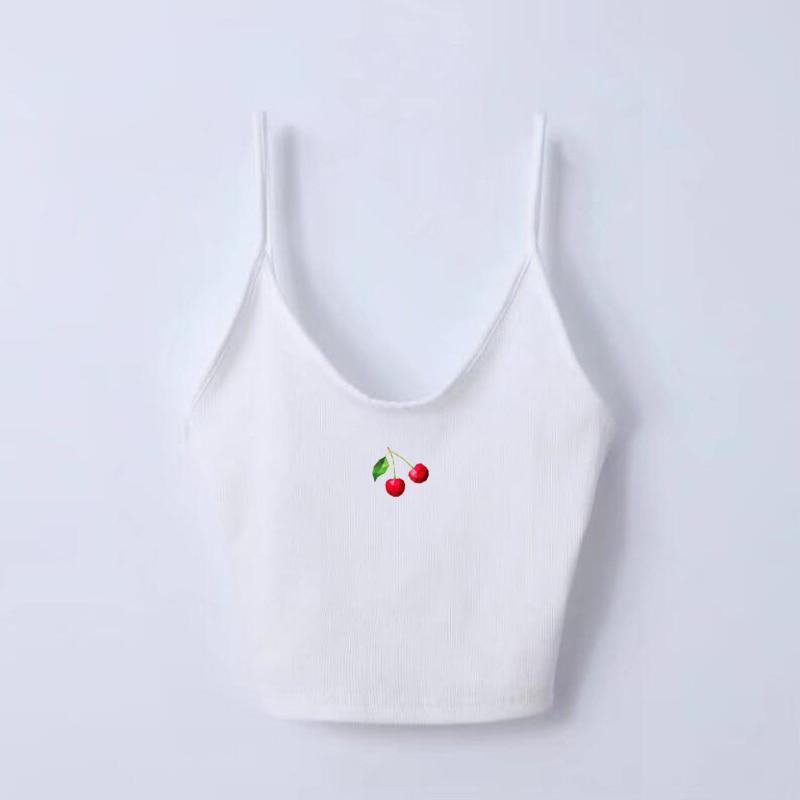 Buy Summer Women Cherry Printing Tank Top Short Tops Ladies Sexy ...