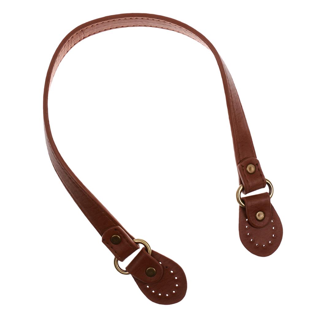 Buy Replacement PU Leather Handle DIY Strap Strip Purse Bag Band Brown ...