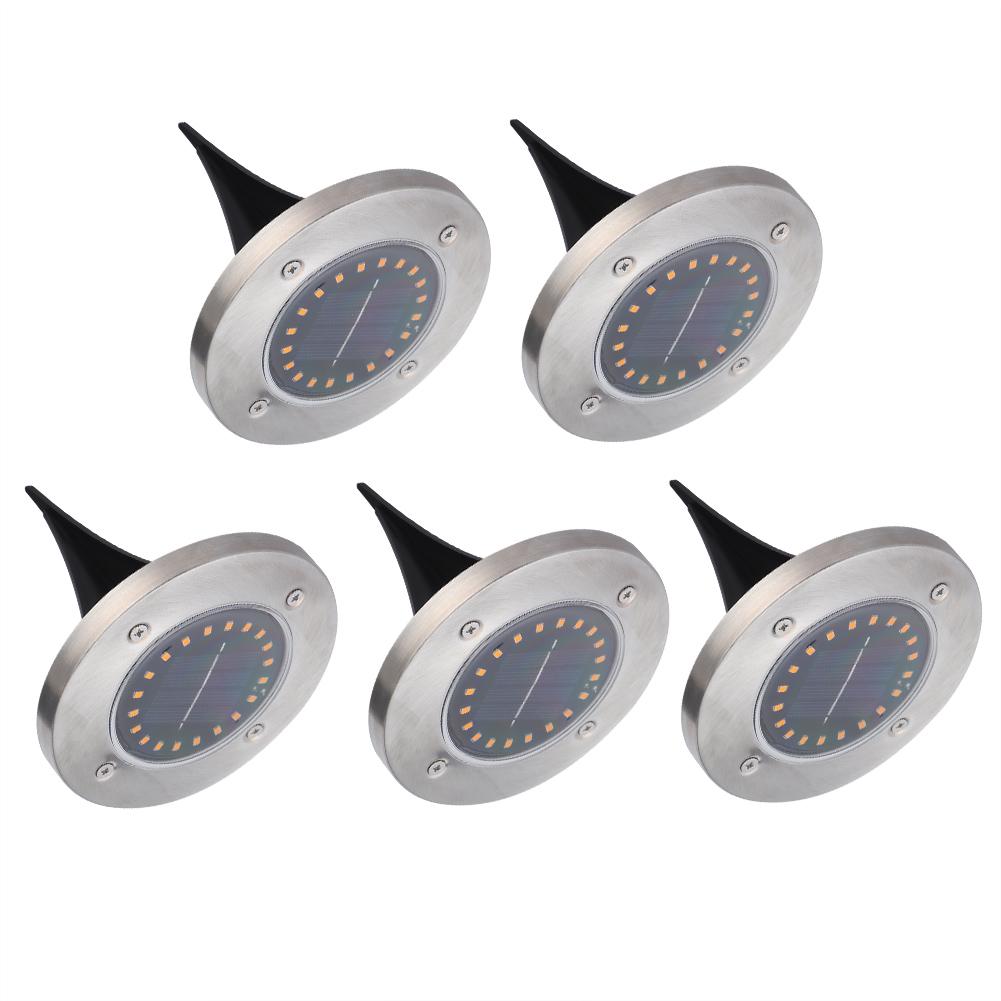 5Pcs Waterproof Solar Powered 20LED Chip Buried Light For Outdoor ...