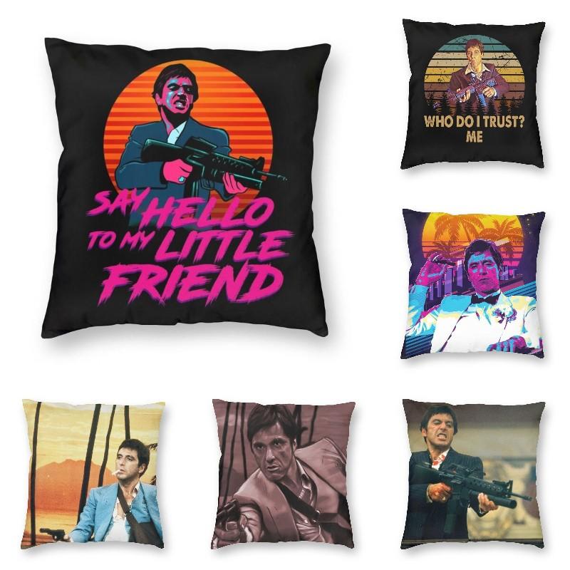 Acheter Retro Art Scarface Film Movie Throw Pillow Case Decor Home Say ...