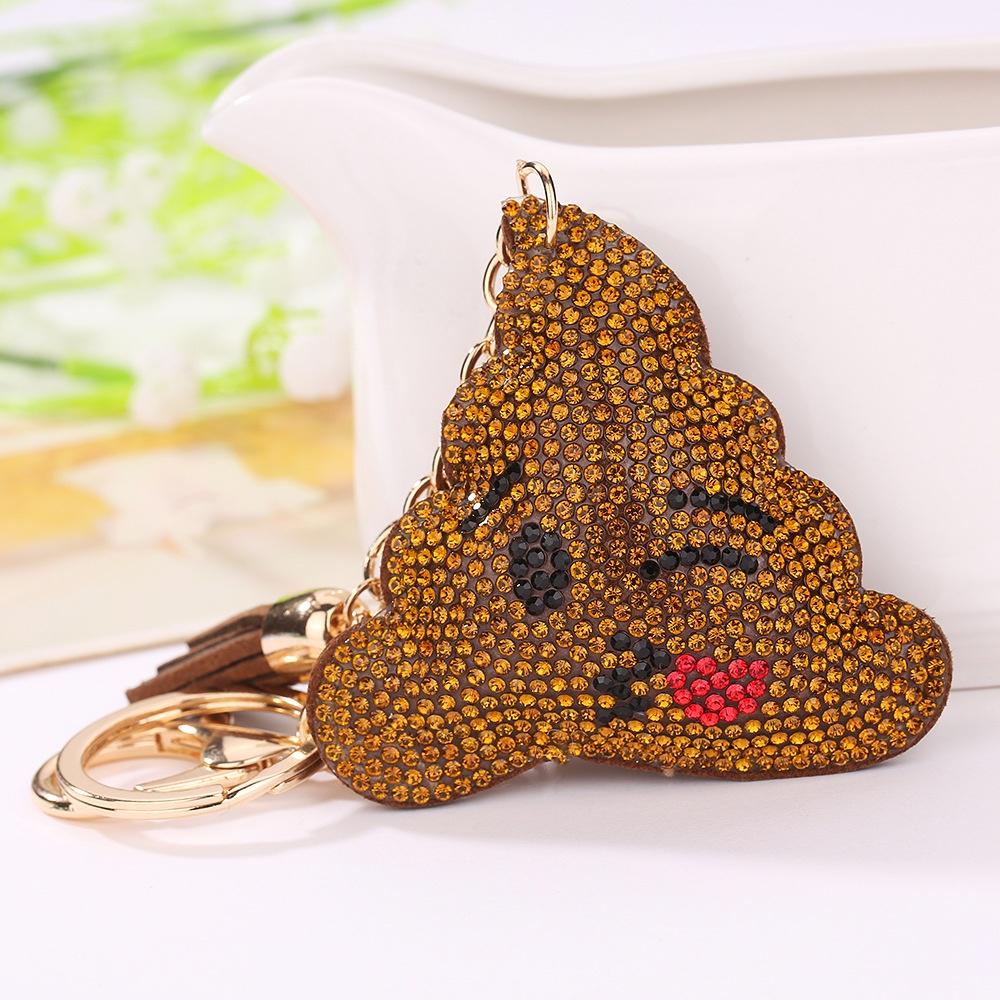 Buy Fashion Emoji Emoticon Poo Design Crystal Rhinestone Pendant ...