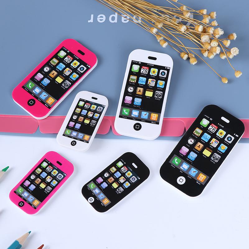 2Pcs Cartoon Cute Mobile Phone Shape Pencil Eraser School Supplies ...
