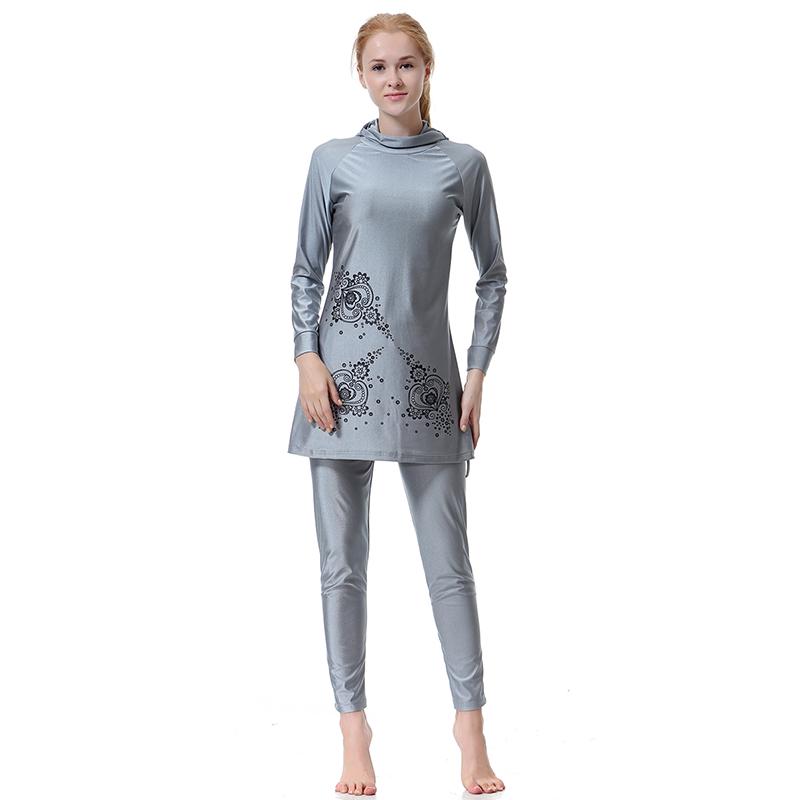 Buy Women Islam Turkey Muslim Conservative Swimsuit Female Long Sleeve ...