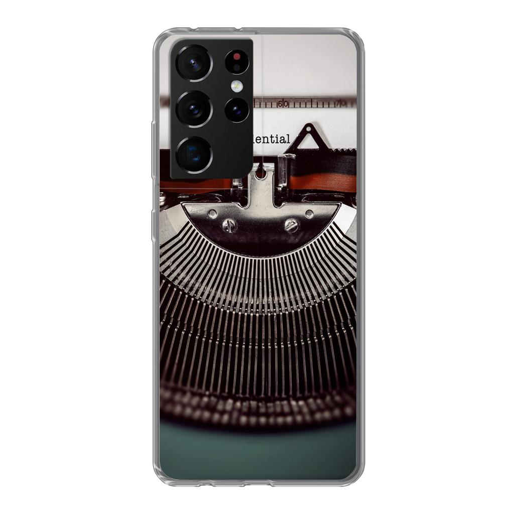Buy Samsung Galaxy S21 Ultra Soft Case - Typewriter - Retro - Letters ...