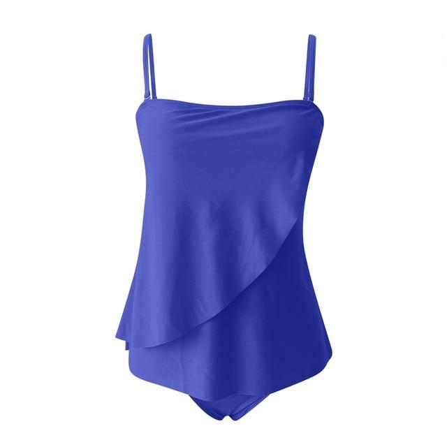 Buy Bikini Detachable Strap Swimwear Tankini Women Solid Push Up ...