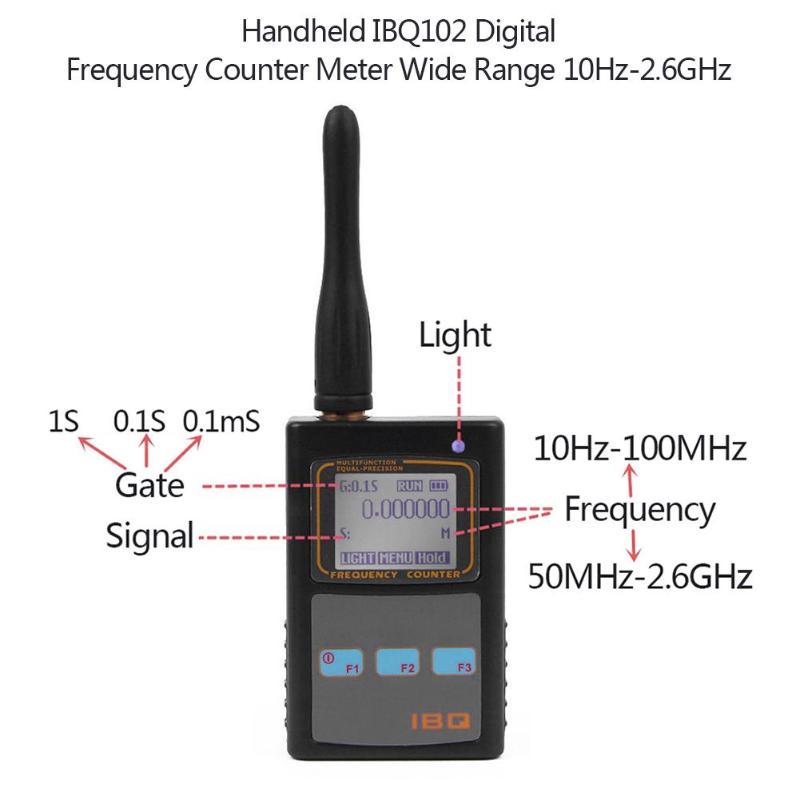 Buy Handheld IBQ102 Digital Frequency Counter Meter Wide Range 10Hz-2 ...