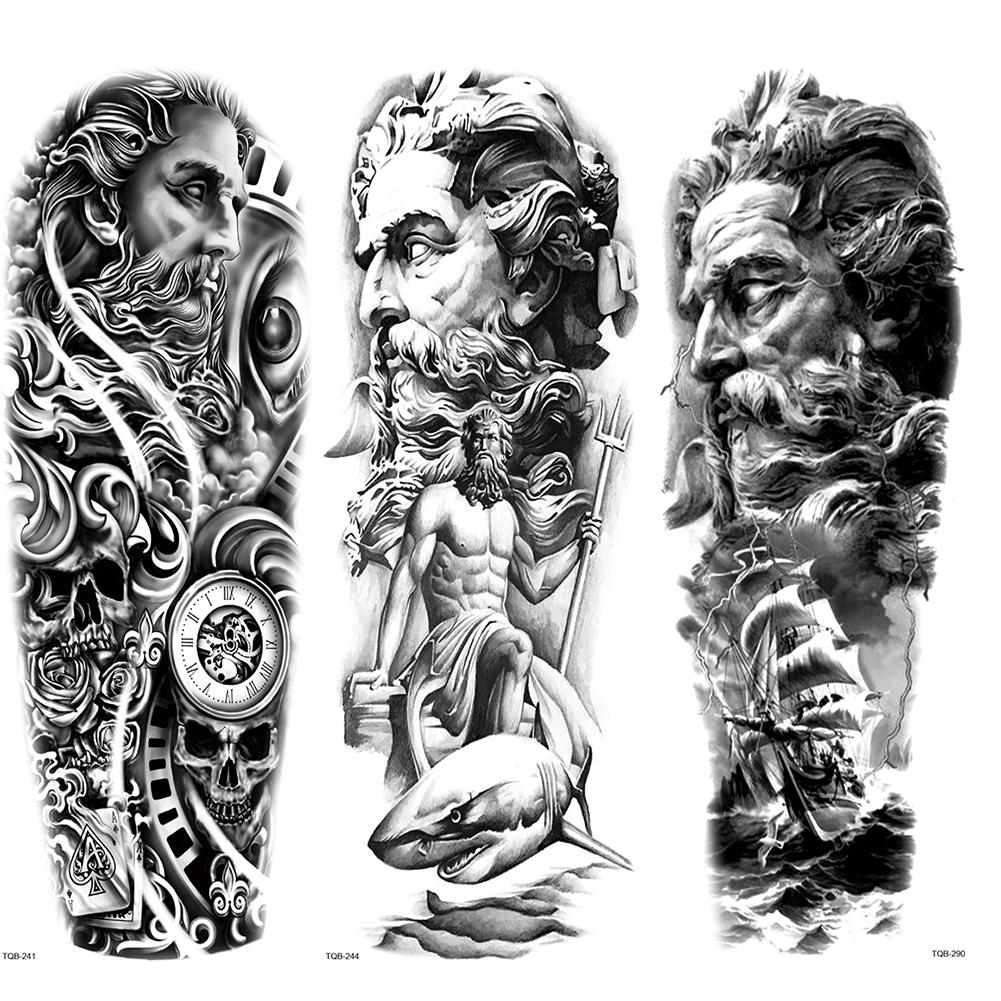 Cheap Arm Tattoo Sticker Figures Body Tattoo Sticker Zeus Virgin Mary ...