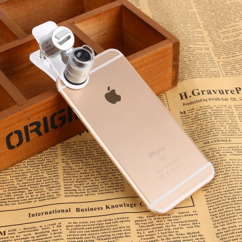 Buy 60X Mobile Phone Clip Type Magnifying Glass Mobile Phone Lens ...