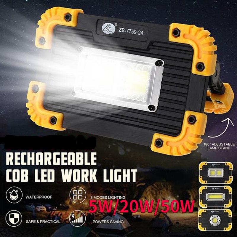 Buy 1PC LED Portable Worklight Camping Lights USB Rechargeable Flood ...