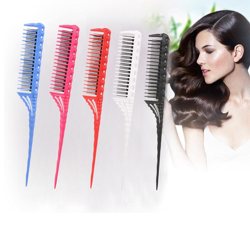 Buy Coiling Comb Hairdressing Combs Rat Tail 3-Row Teeth Teasing Comb ...