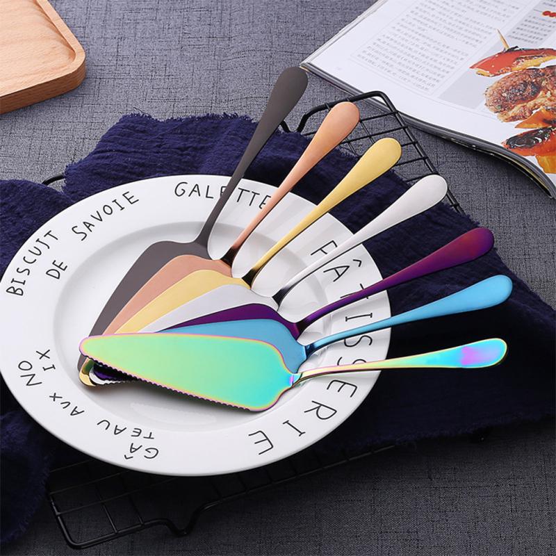 Buy Colorful Stainless Steel Serrated Edge Cake Server Blade Cutter Pie ...