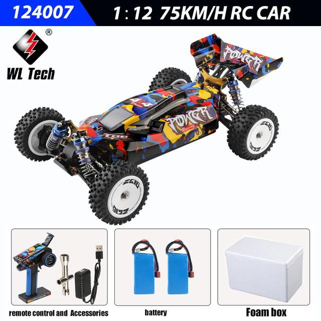 Buy WLtoys 124007 75KM/H 4WD RC Car Professional Racing Car Brushless ...