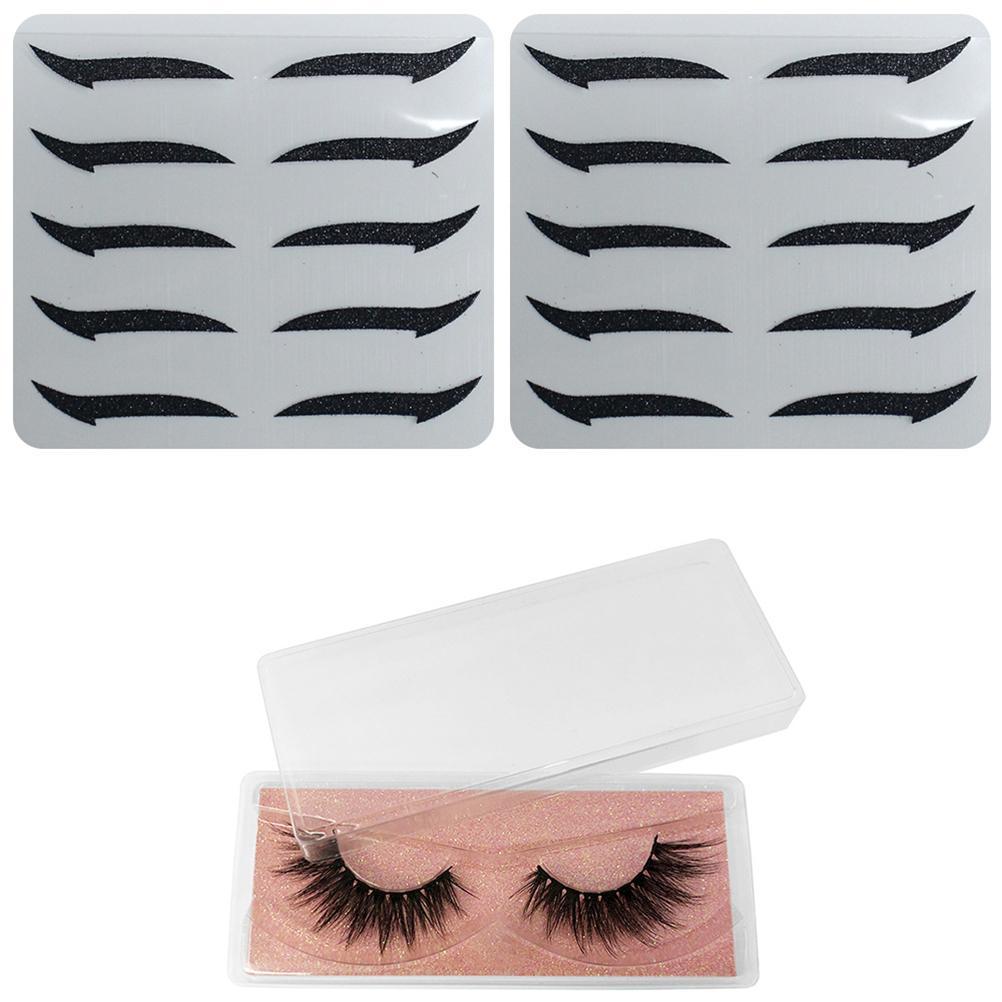 Cheap 10 Pairs Reusable Eyeliner Stickers with False Eyelashes Eyeliner ...