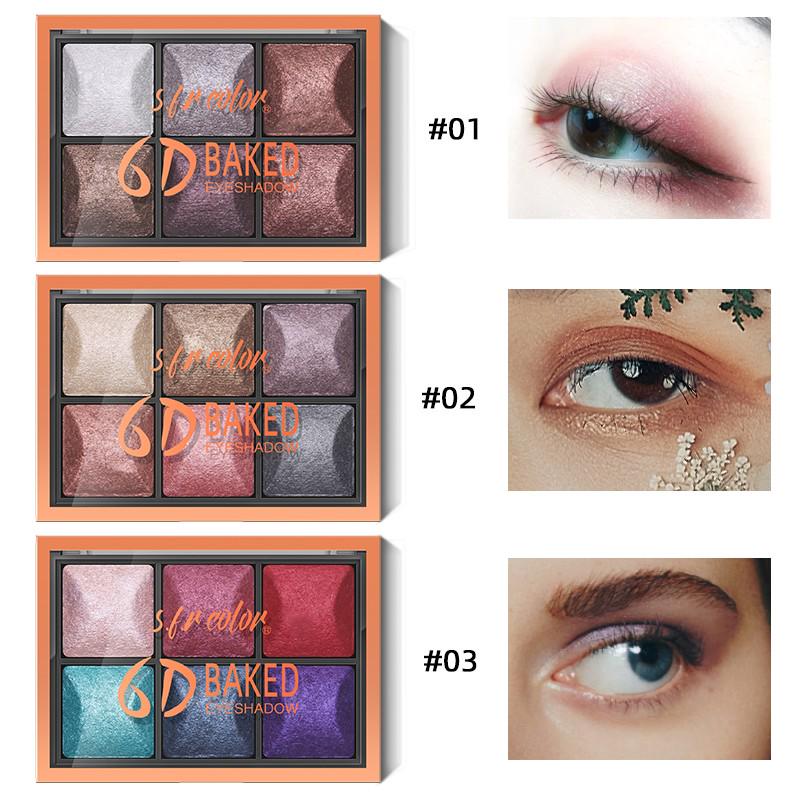 Color Makeup 6 Colors High Pearl Light Baking Powder Eye Shadow uygun ...