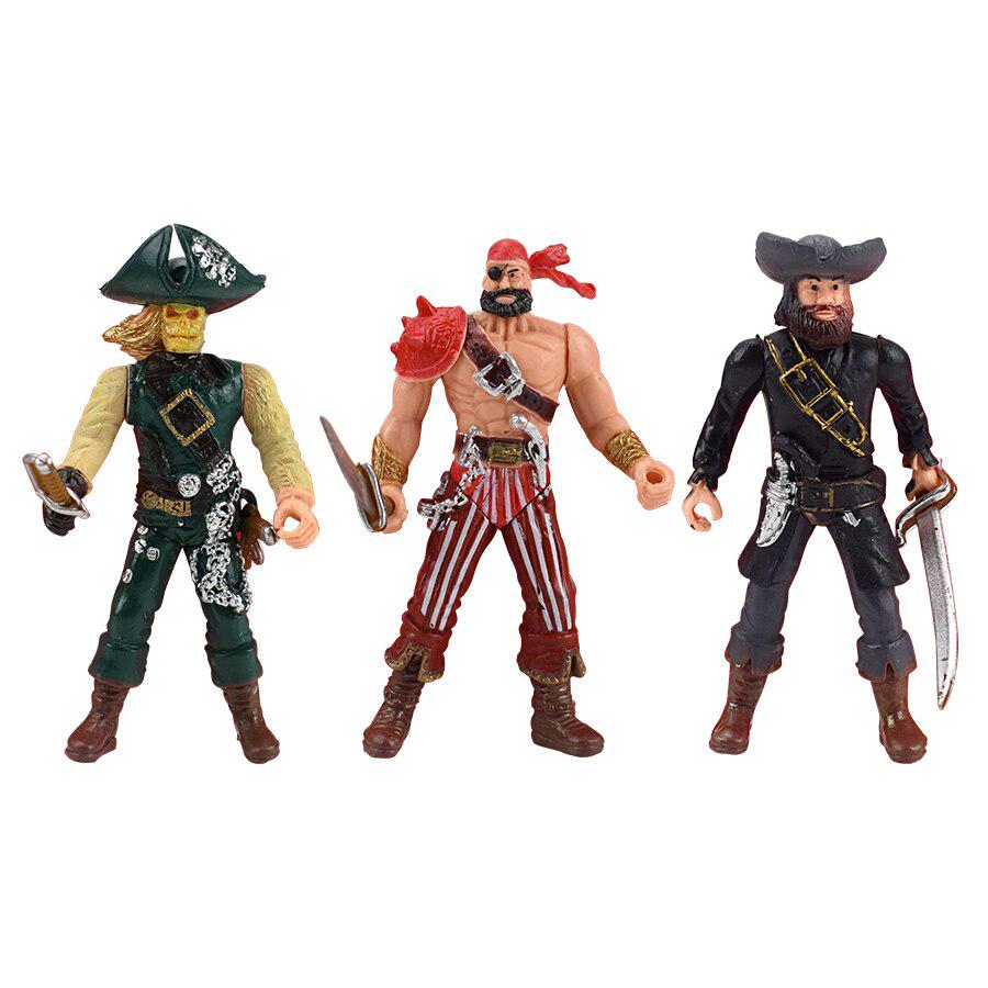 Buy 6 Pcs/set Pirate Action Figure Toys Skeleton Captain Crew Figure ...