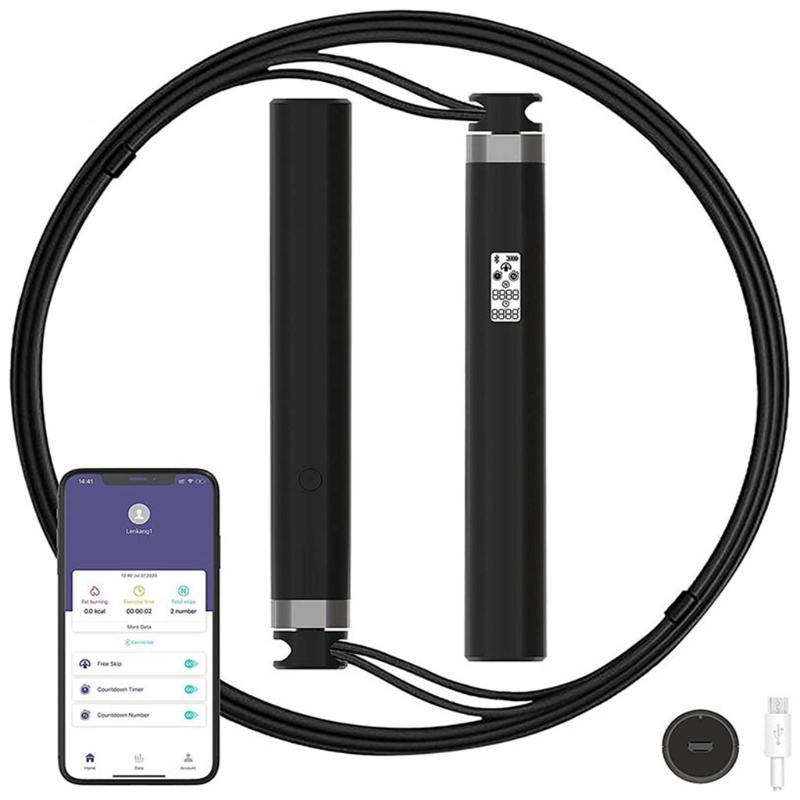 Buy Smart USB Charging Fitness Electronic Skipping Rope Sports Tangle ...